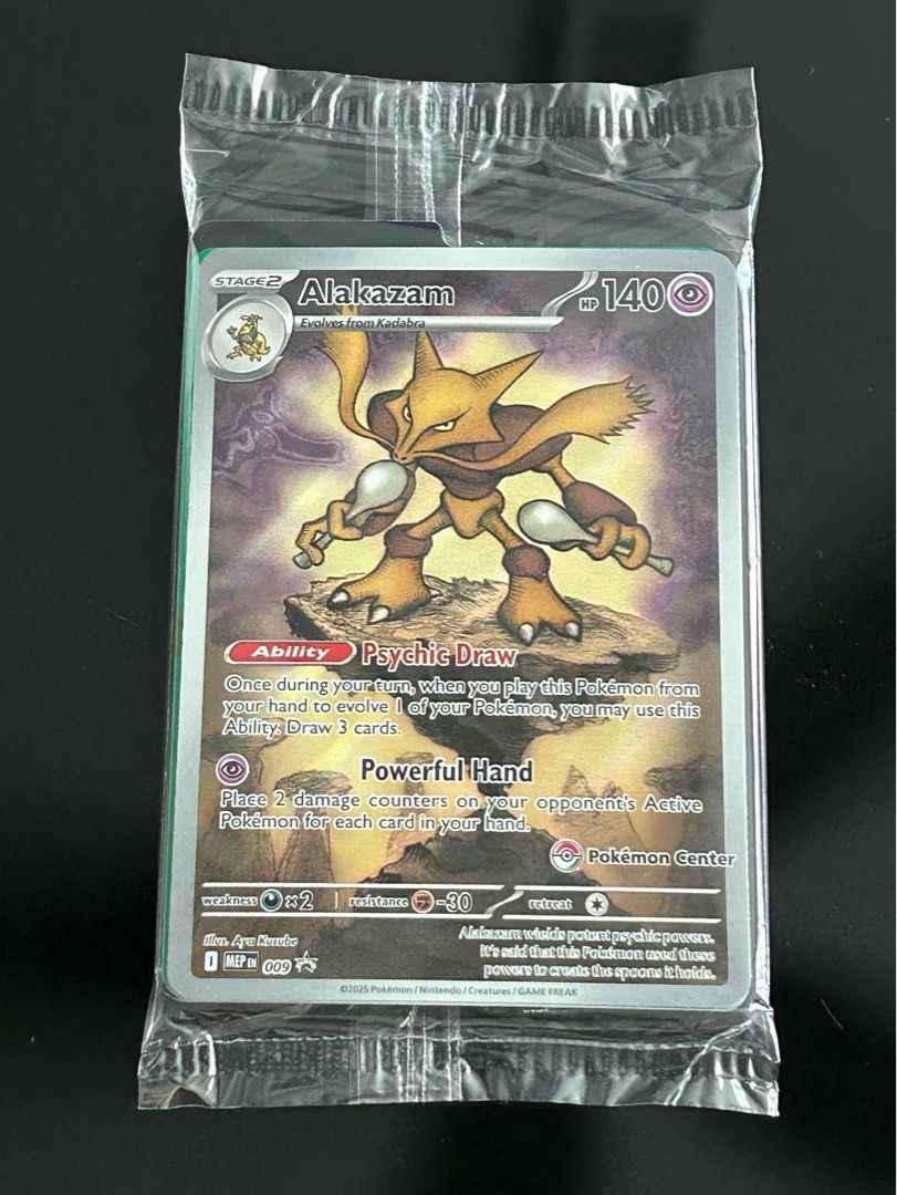 Pokemon Cards Sealed PC Alakazam Stamped Promo Mega Evolution ETB ...