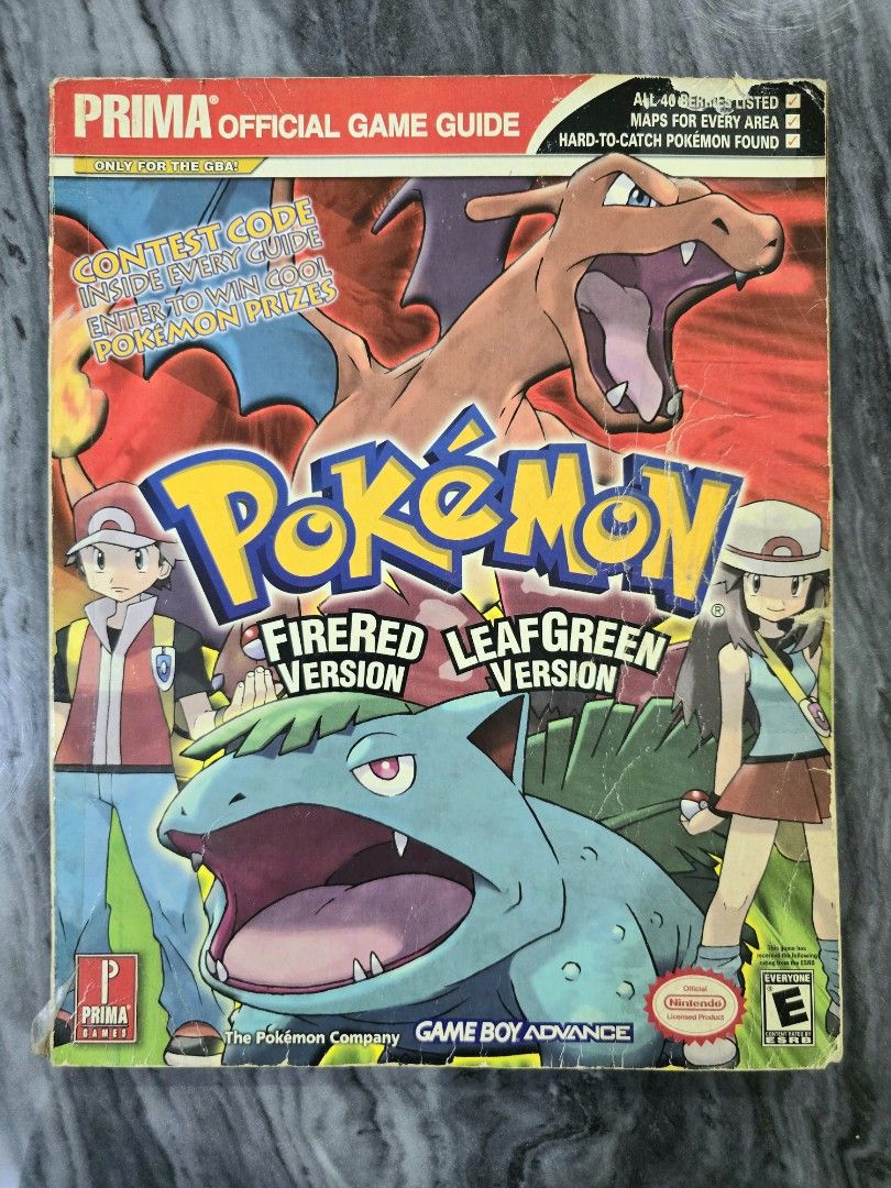 Pokemon FireRed and LeafGreen Official Guidebook, Video Gaming, Video ...