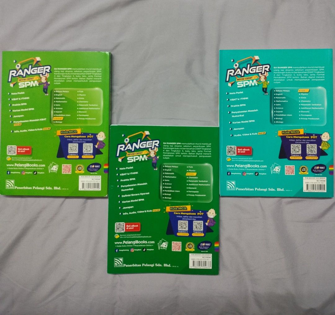 Ranger SPM Revisi Pantas Fizik,Biologi,Kimia, Hobbies & Toys, Books ...