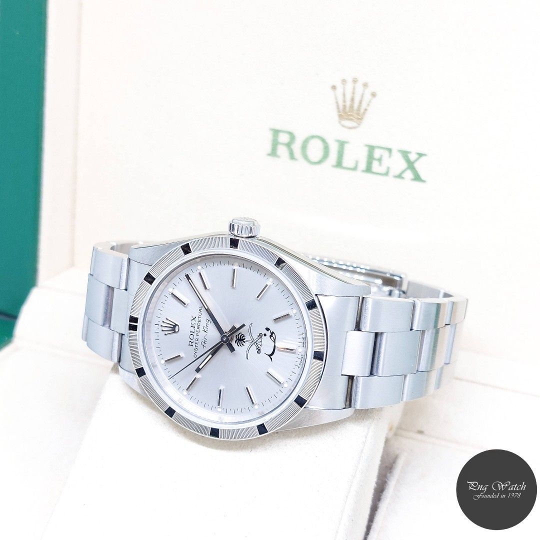 Rolex 34mm Oyster Perpetual Silver Dial "Saudi crest with King Fahad ...