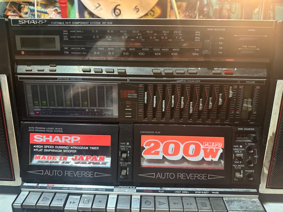 Sharp portable hifi component WF 939, Hobbies & Toys, Collectibles & Memorabilia, Vintage ...