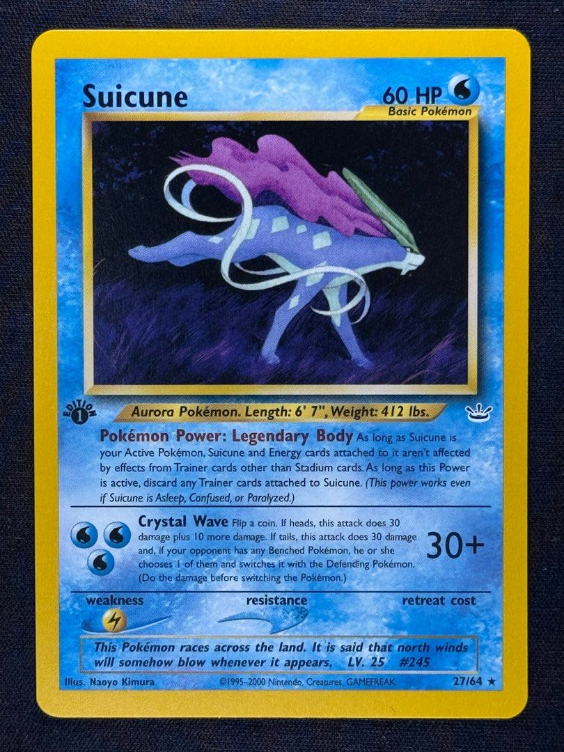 SUICUNE 27/64 NEO REVELATION 1ST EDITION POKEMON ENGLISH RARE [MINT ...