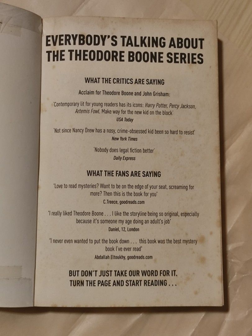 Theodore Boone: The Abduction by John Grisham, Hobbies & Toys, Books ...