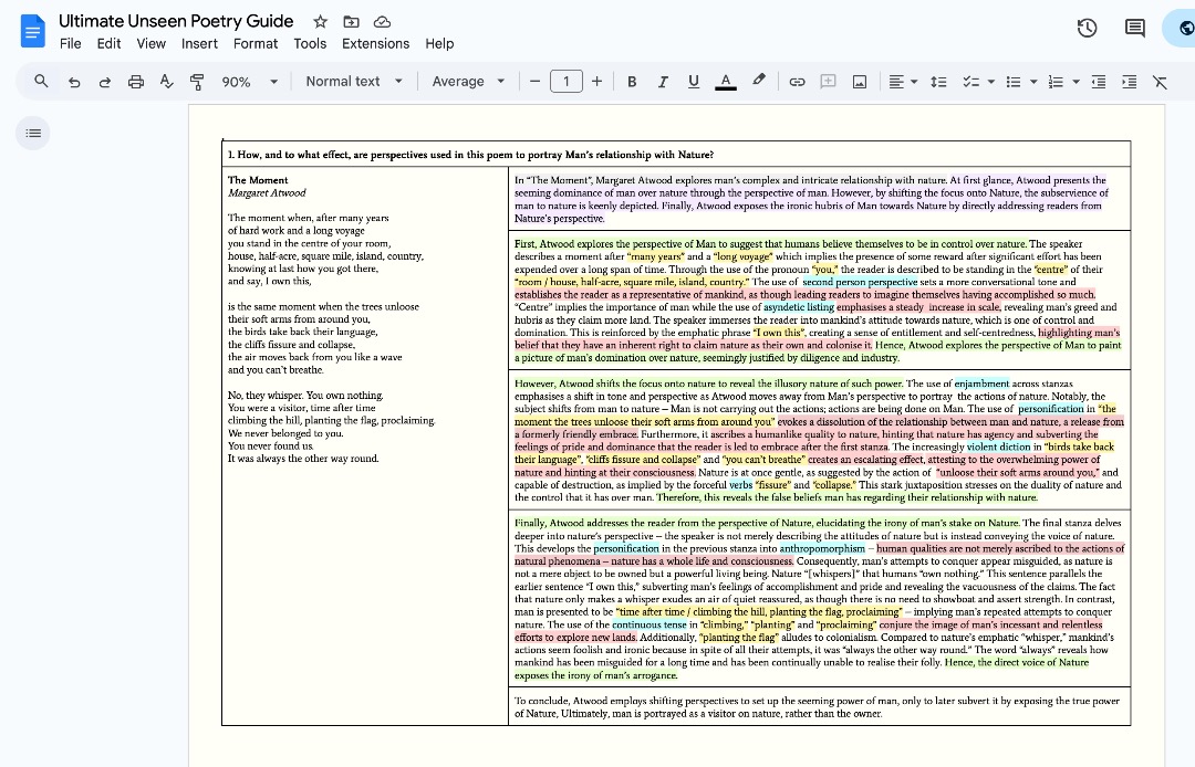 Ultimate Unseen Poetry Guide for A-Level Literature | O-Level ...