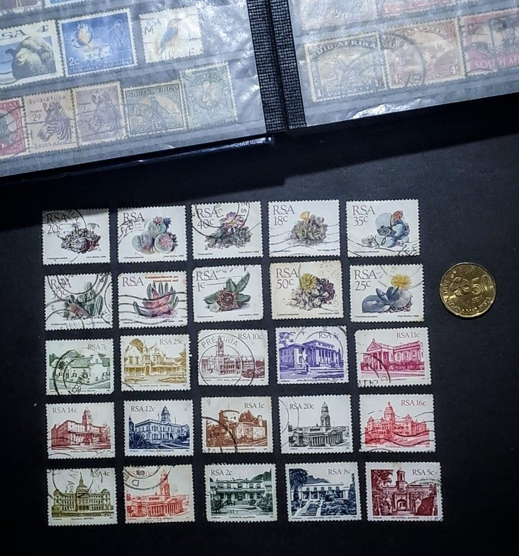 VINTAGE REPUBLIC OF SOUTH AFRICA FLORA AND ARCHITECTURE., Hobbies ...