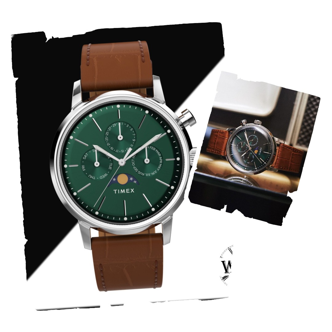 [WCO] TW2W51000 x Timex ft. Marlin aka Moon Phase Men Formal Round ...