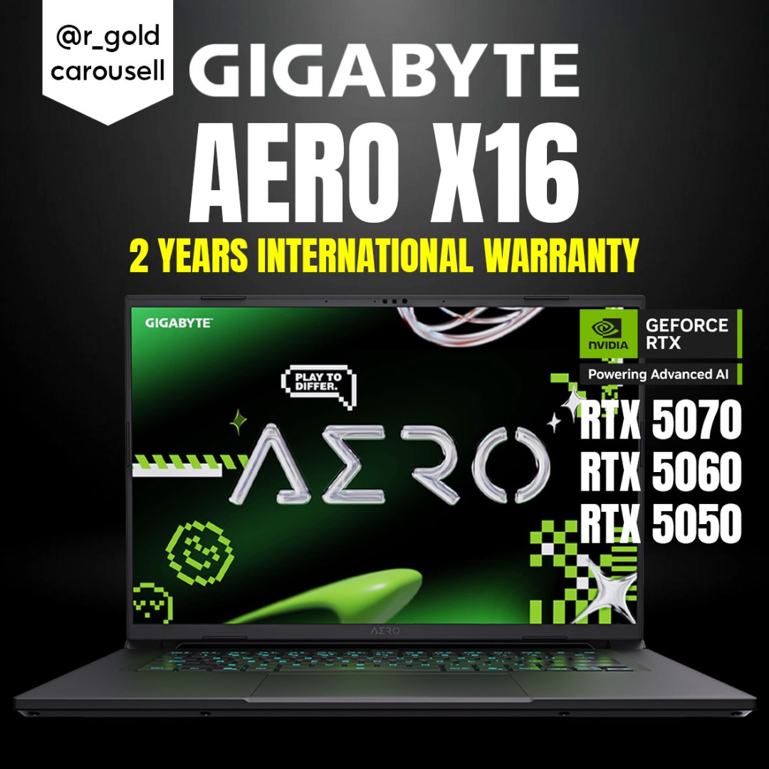 BNIB GIGABYTE AERO X16 (2025) RTX5070/60/50 Copilot+ PC AI Laptop ...