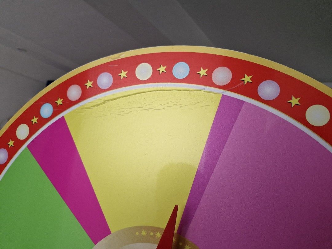 60cm lucky draw spin spinning wheel of fortune standing, Hobbies & Toys ...