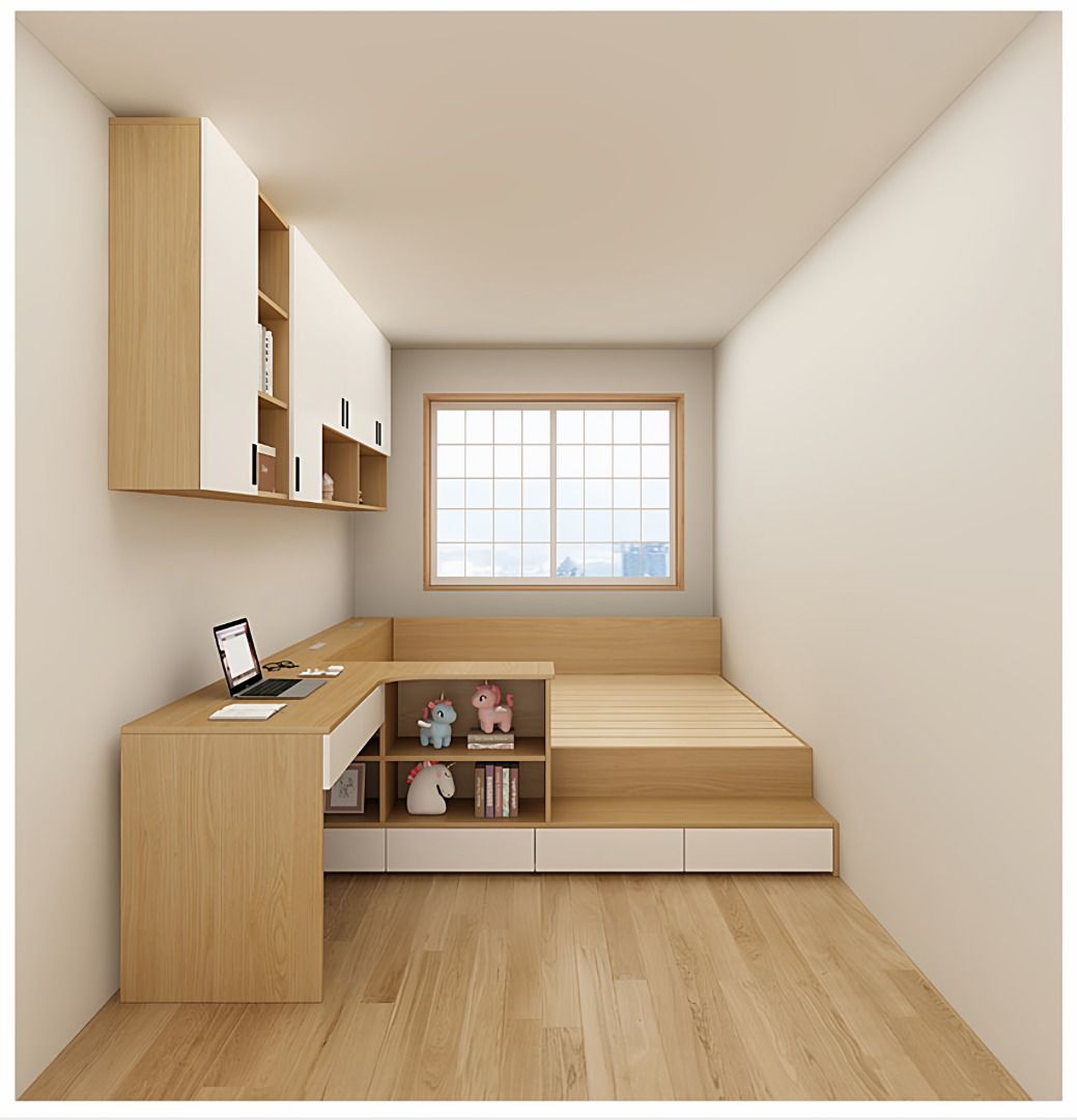 小戶型訂製 (全新包送貨）榻榻米 上下床設計 床架 儲物床 床褥 bed Bunk bed design 高架床loft bed 特快發貨🔥碌 ...