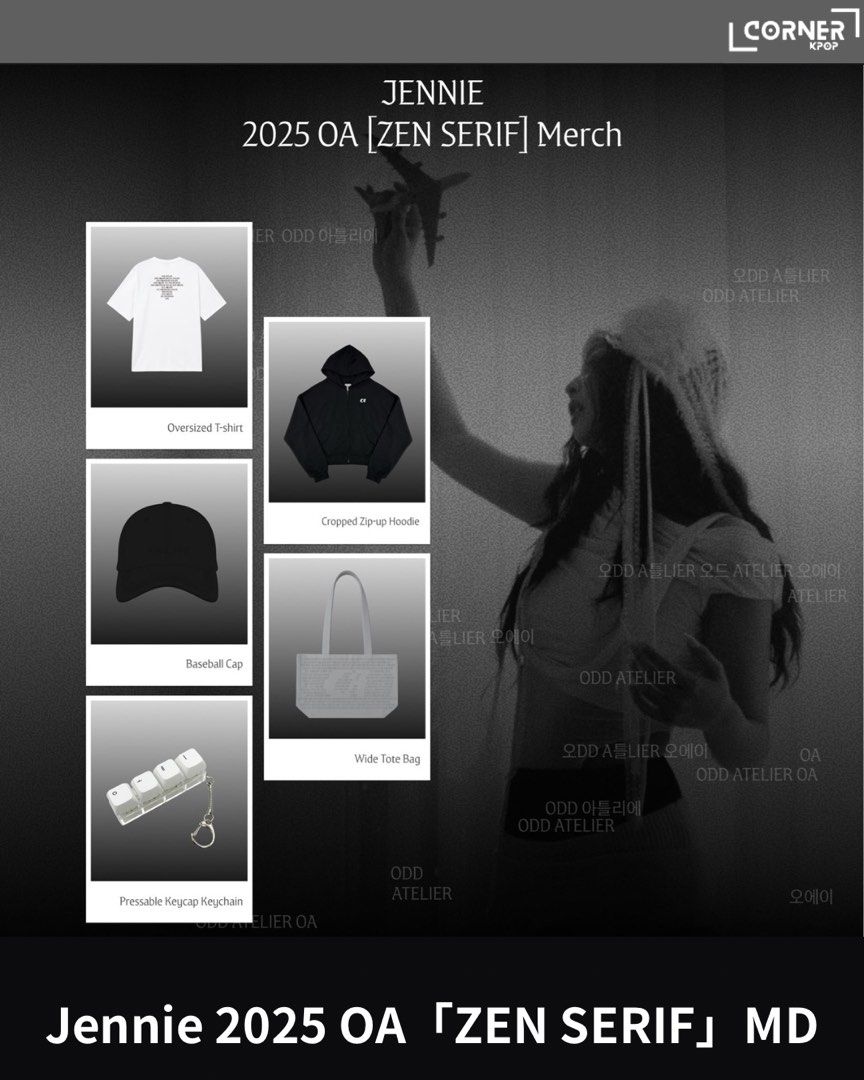 韓國最新周邊代購 Jennie 2025 OA「ZEN SERIF」MD 預訂, 興趣及遊戲, 收藏品及紀念品, 韓流 - Carousell