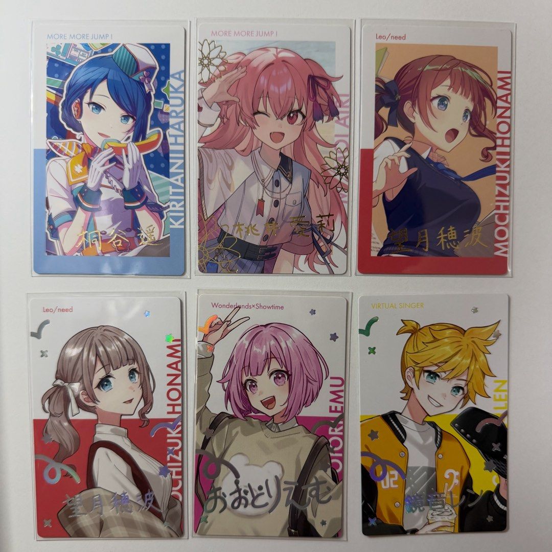 世界計劃 pjsk prsk epick 簽 hrk airi hnm emu len, 興趣及遊戲, 玩具 & 遊戲類 - Carousell