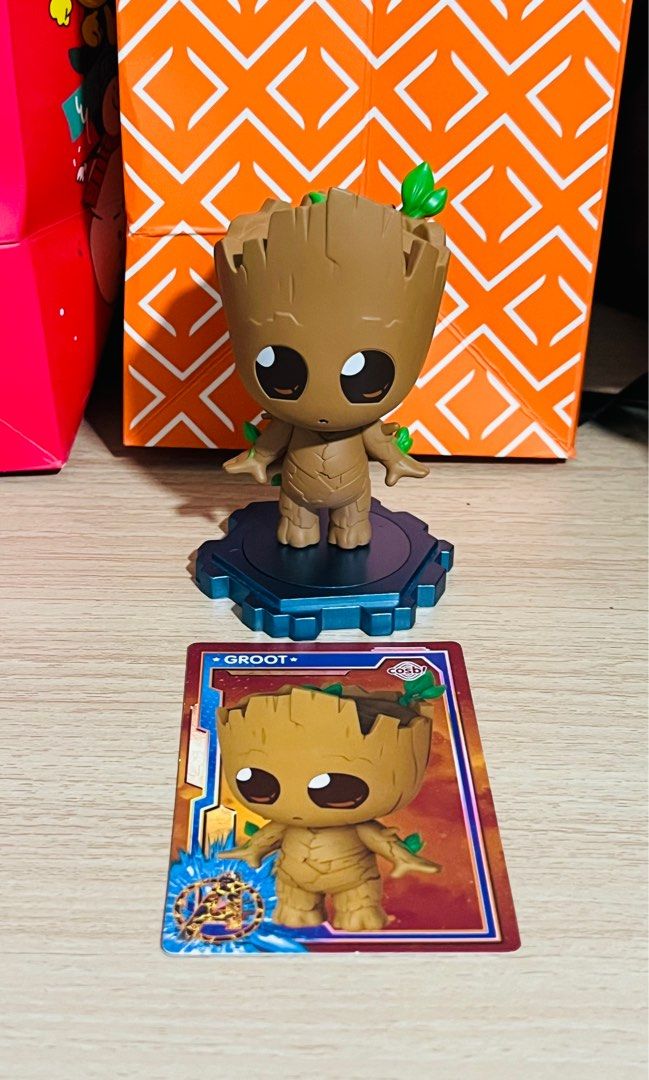Avengers Endgame GROOT with Card, Hobbies & Toys, Toys & Games on Carousell