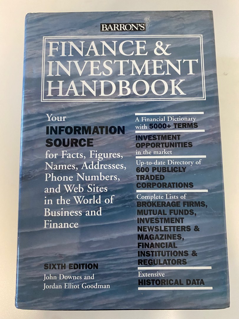 Barron's Finance & Investment Handbook - Sixth Edition, Hobbies & Toys ...