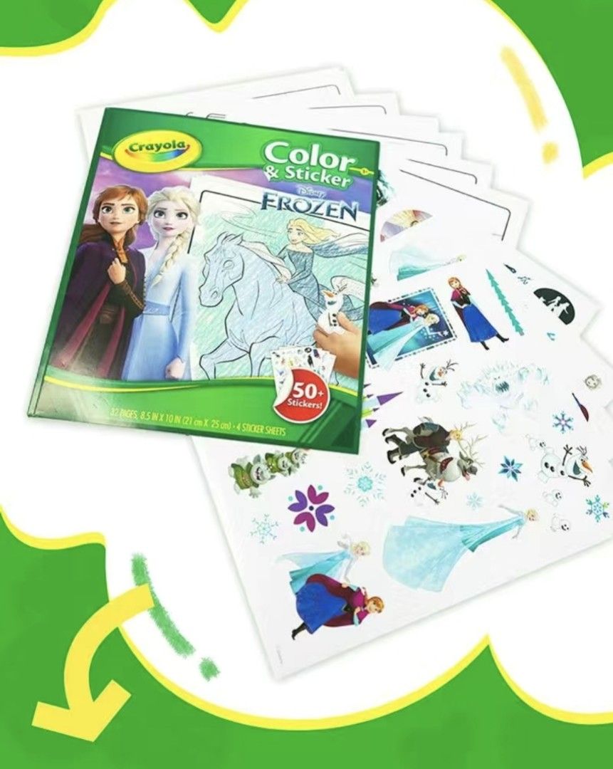 BRAND new Crayola Color & Sticker Book featuring the character Frozen ...