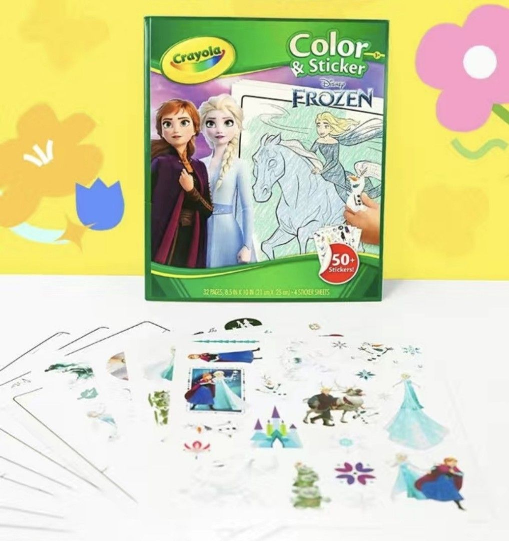 BRAND new Crayola Color & Sticker Book featuring the character Frozen ...