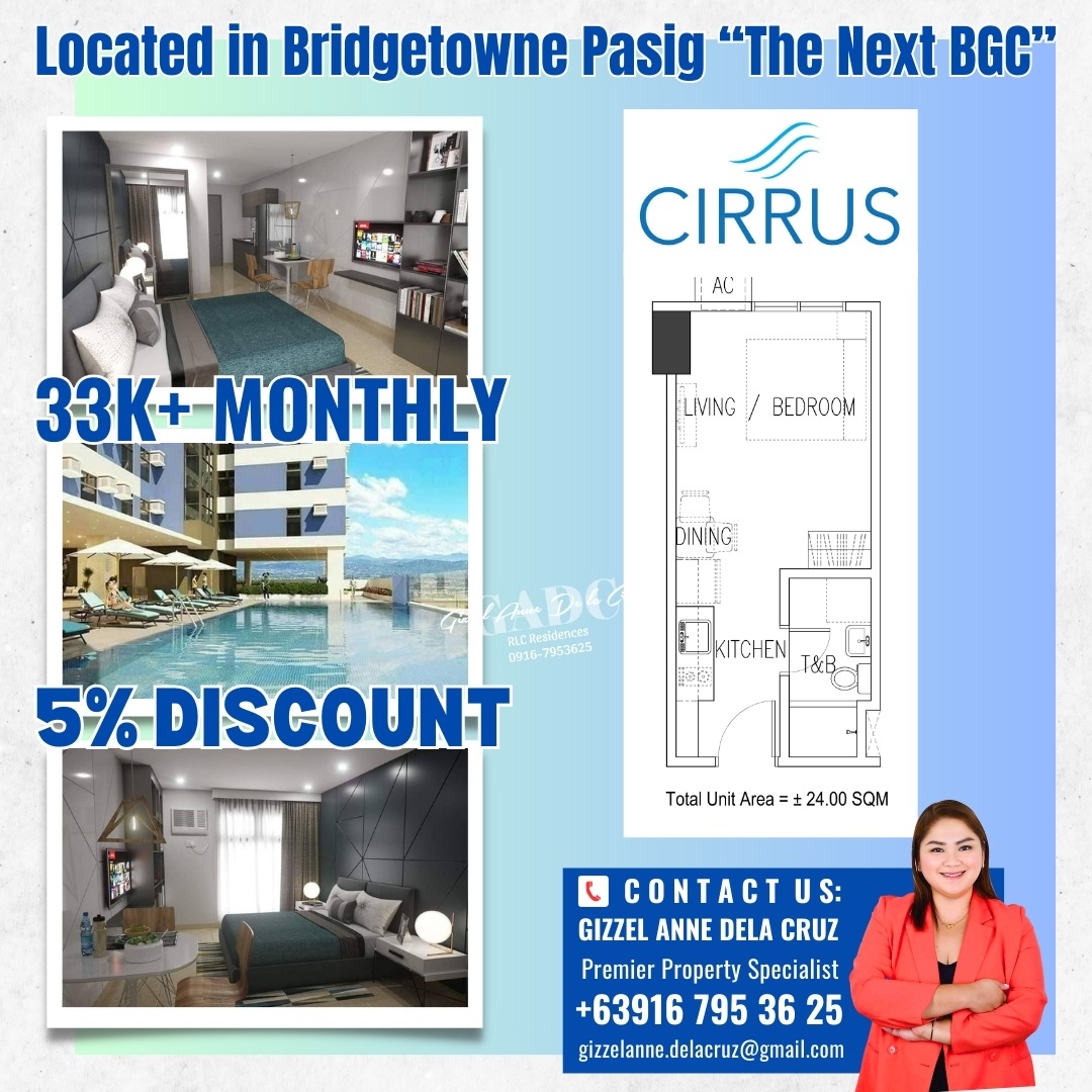 Bridgetowne Pasig Affordable Condo Studio Unit for sale at Cirrus near ...
