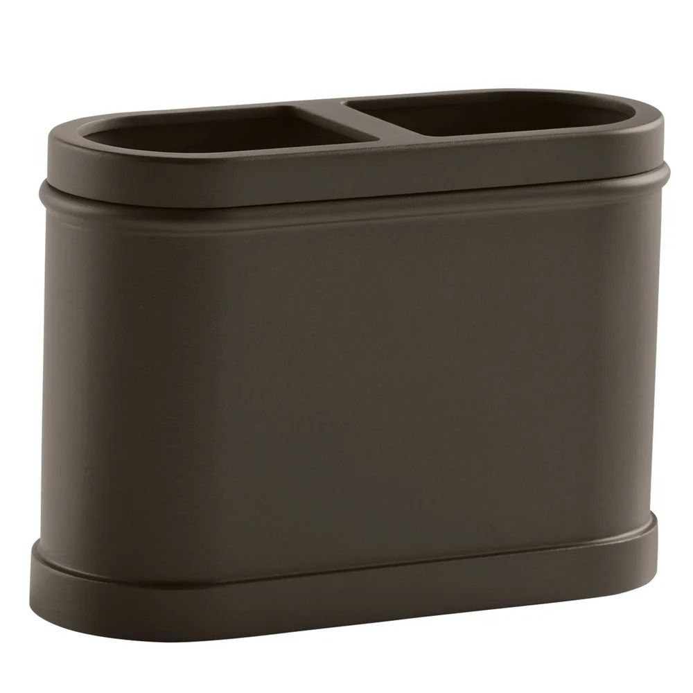 Bronze Metal Toothbrush Holder 3 Pack Stylish Organizer Bathroom ...