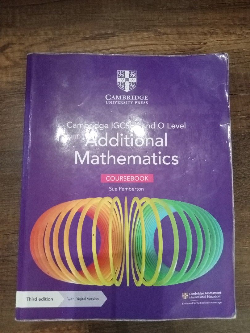 Cambridge IGCSE and O Level Additional Mathematics Coursebook, Hobbies & Toys, Books & Magazines ...