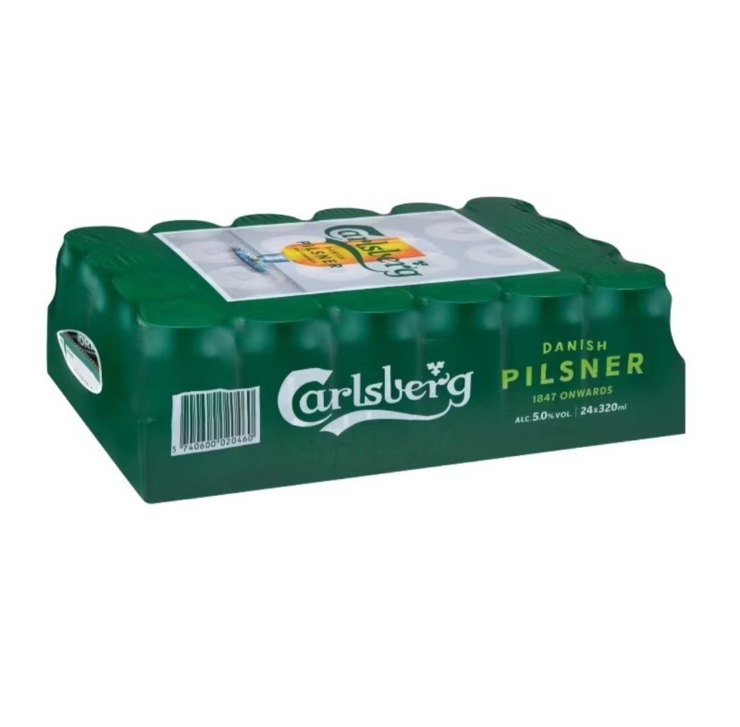Carlsberg Danish Pilsner Beer - 320ml Cans, Food & Drinks, Alcoholic ...