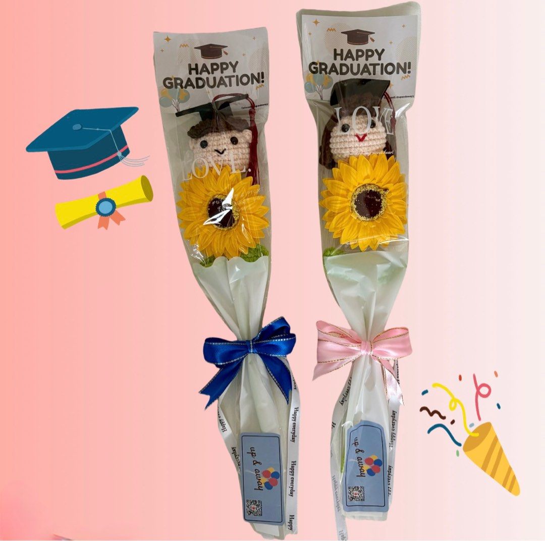 Crochet Soap Graduation Bouquet Flower Balloon Birthday Gift Ideas ...