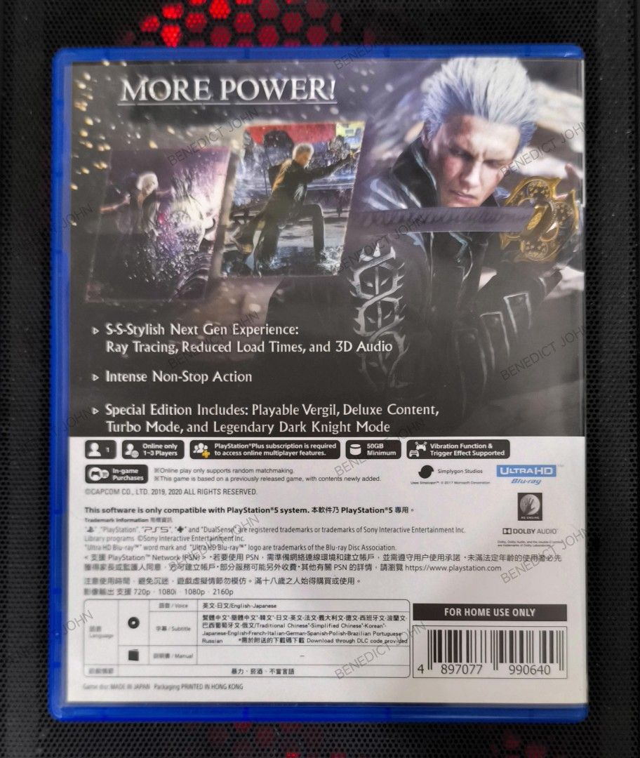 Demil May Cry 5 Special Edition PS5 Game for Sale or Swap, Video Gaming ...