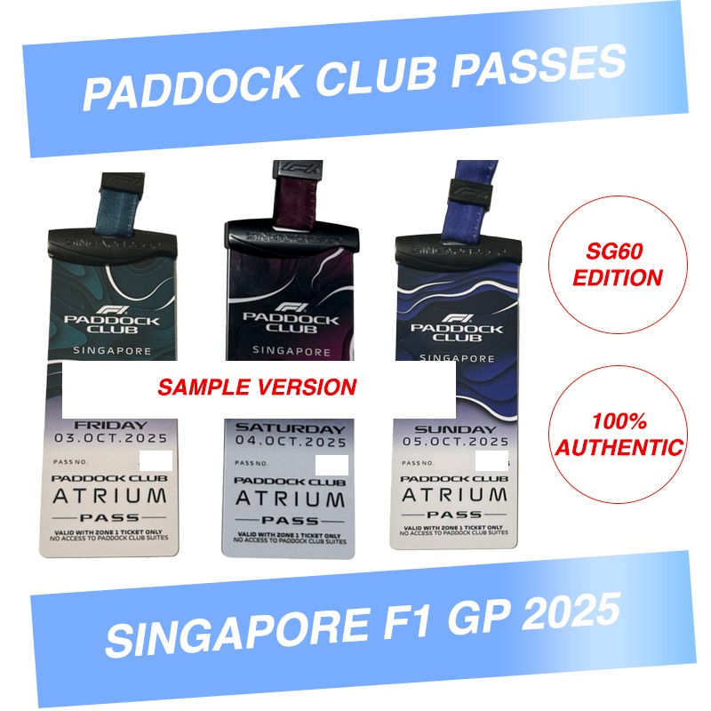 F1 2025 Paddock Club Pass Ticket Lanyard SG60 Edition| Singapore ...