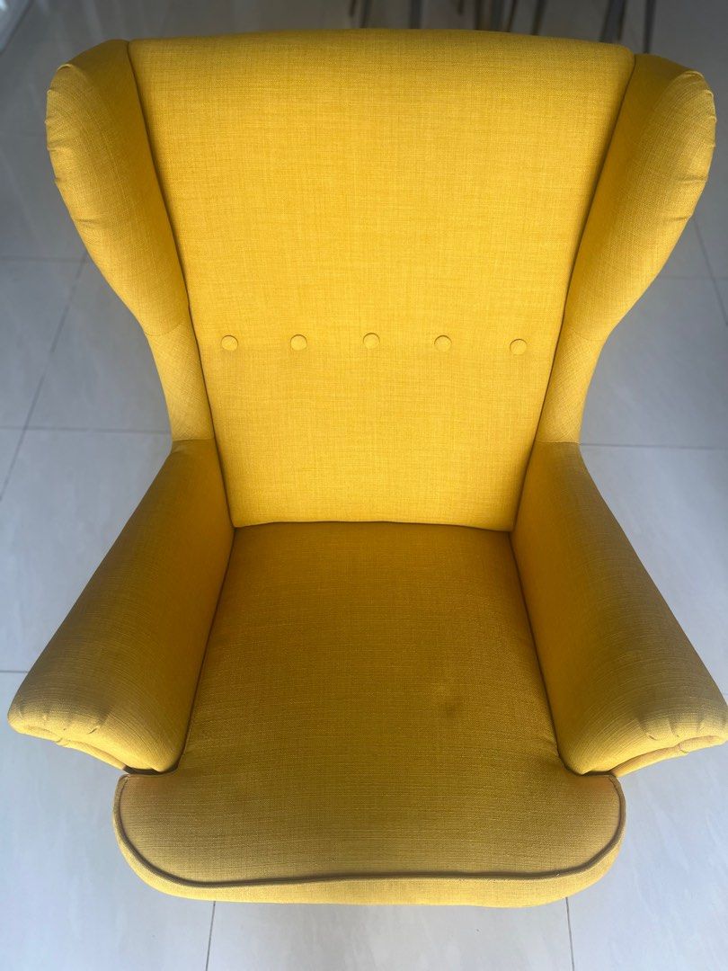 IKEA Strandmon Wing Chair, Furniture & Home Living, Furniture, Chairs ...