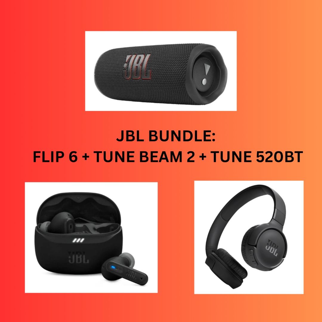 JBL Bundle: Flip 6, Tune Beam 2, Tune 520BT, Audio, Portable Audio ...