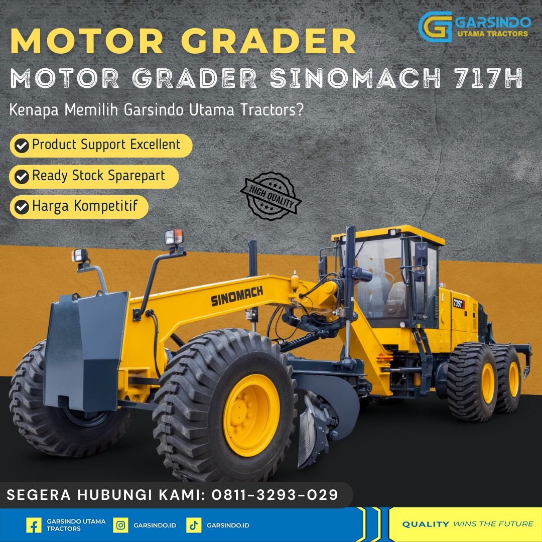 Jual Grader Sidoarjo – Motor Grader Sinomach 717H Harga Terbaik 2025, Properti, Dijual di Carousell