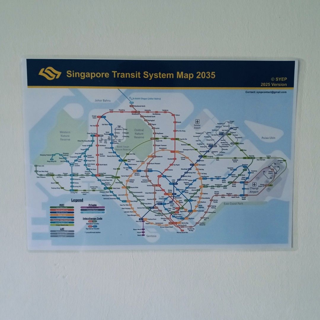 NEW MRT Map Poster (CRL/ JRL) - A3 Laminated Poster (MRT/ LRT/ PRIVATE ...
