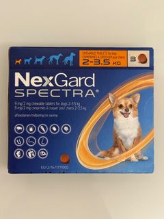 NexGard Spectra Chewable Tablets for Dogs 1.35 to 3.5kg, Pet Supplies ...