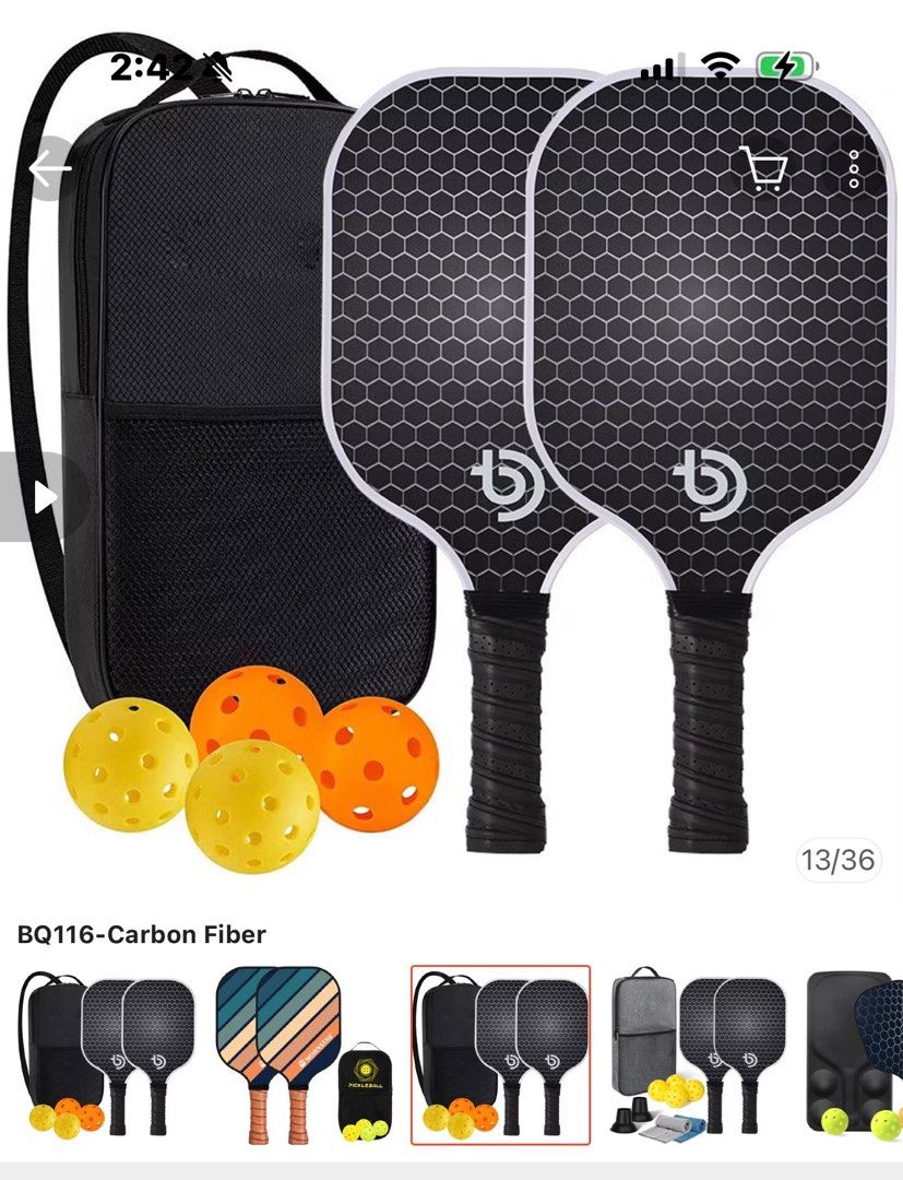 Pickleball Set - Balls and Paddles, Sports Equipment, Sports & Games ...