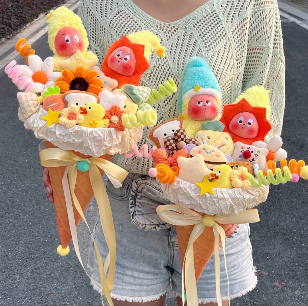 Twinkle Twinkle Plush Ice Cream Bouquet, Hobbies & Toys, Flowers ...