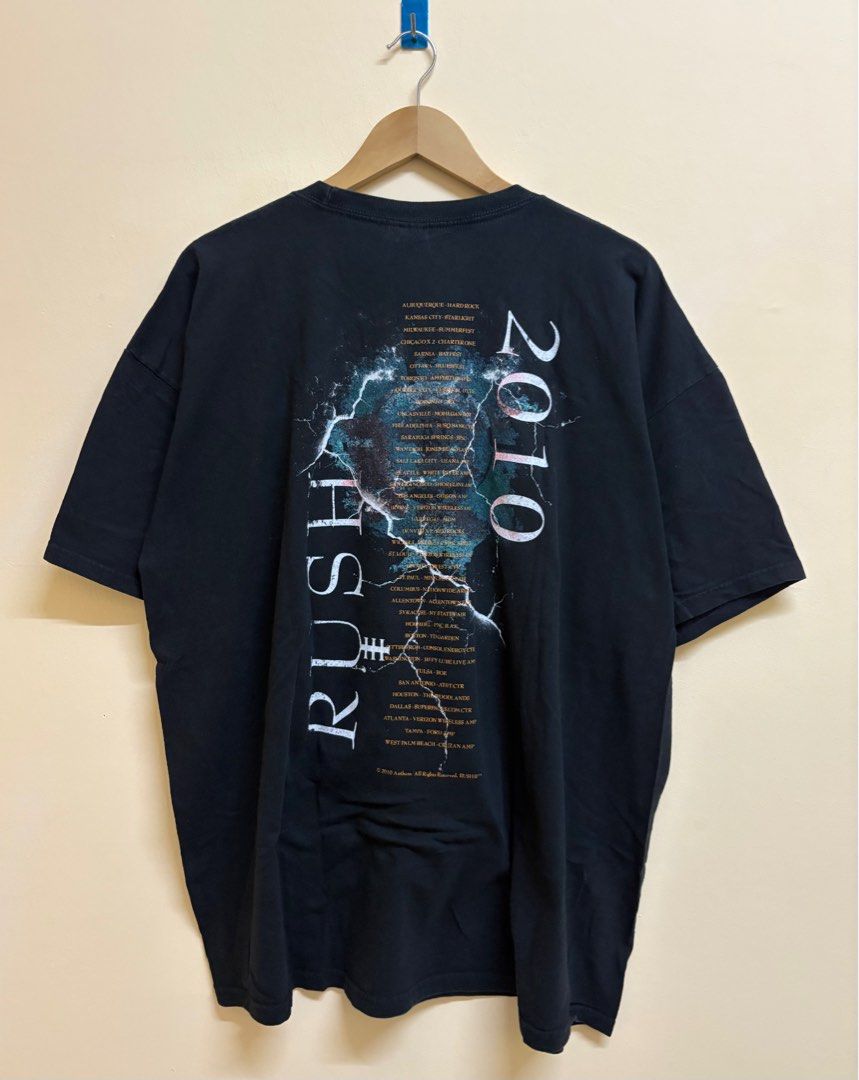 Vintage Rush Band Time Machine World Tour, Men's Fashion, Tops & Sets ...