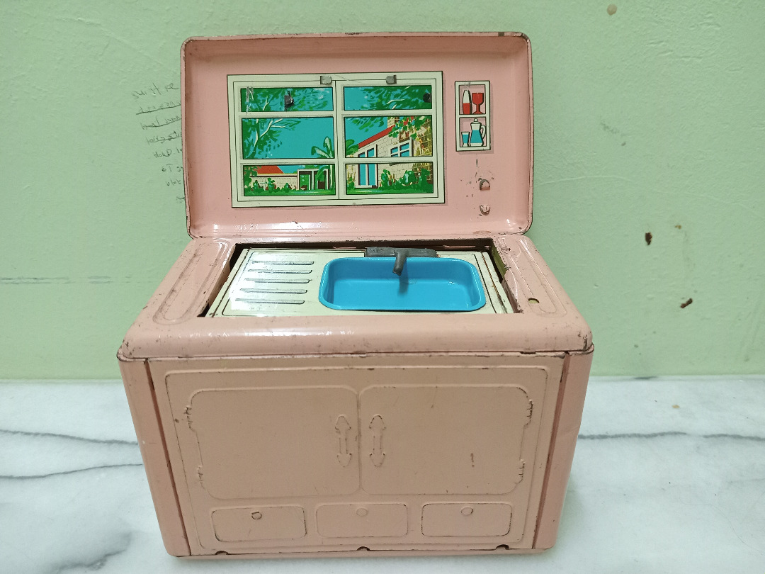 1950s Maruyoshi Japan tin toy kitchenette rare vintage vtg antik ...