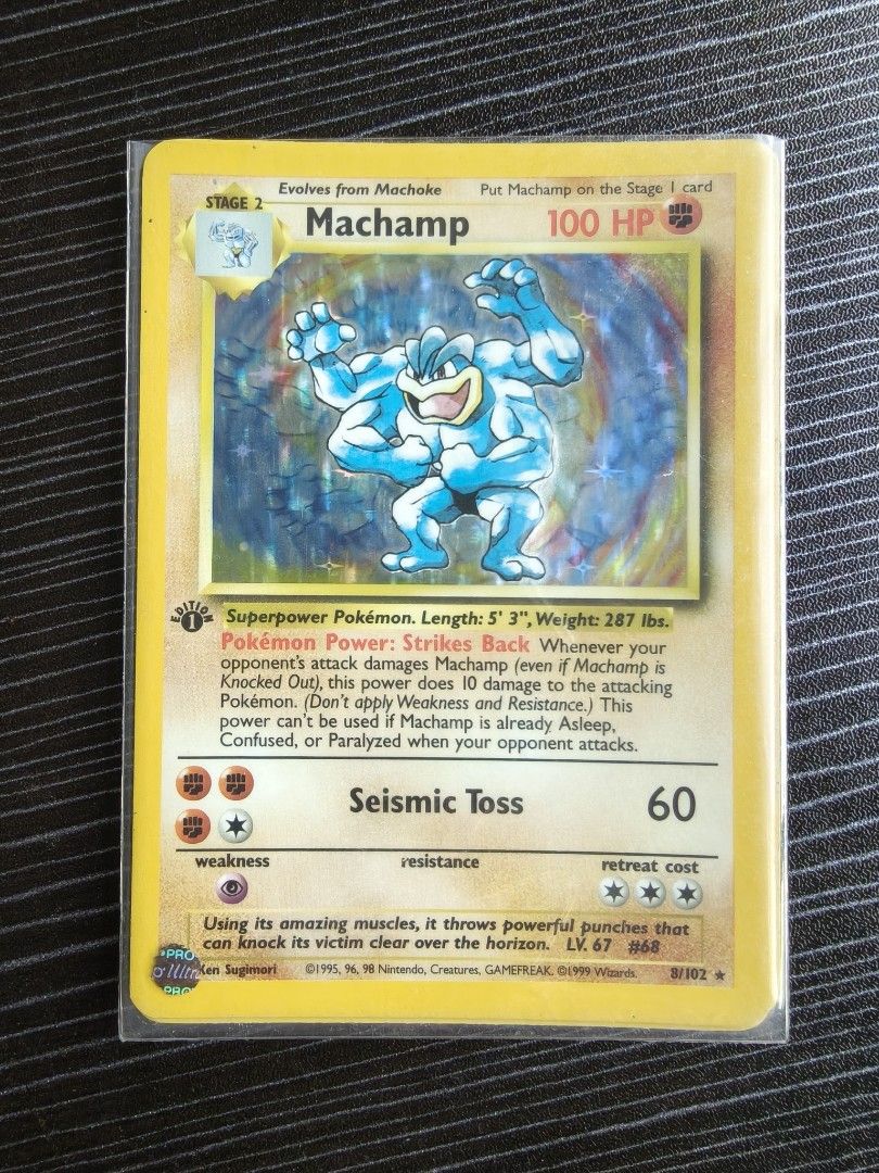 1st edition Machamp Pokemon Card, Hobbies & Toys, Toys & Games on Carousell