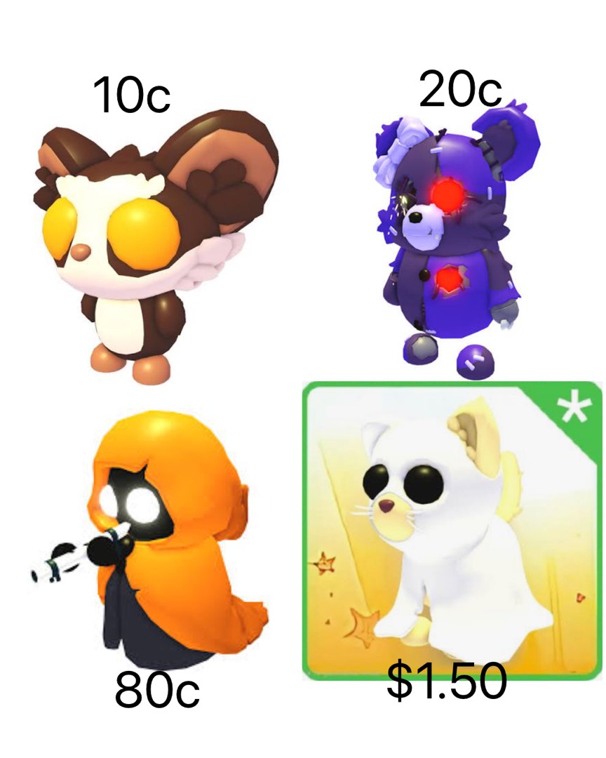 Adopt Me Halloween 2025 Pets Aye Aye Patchy Bear Dj Snooze Ghost