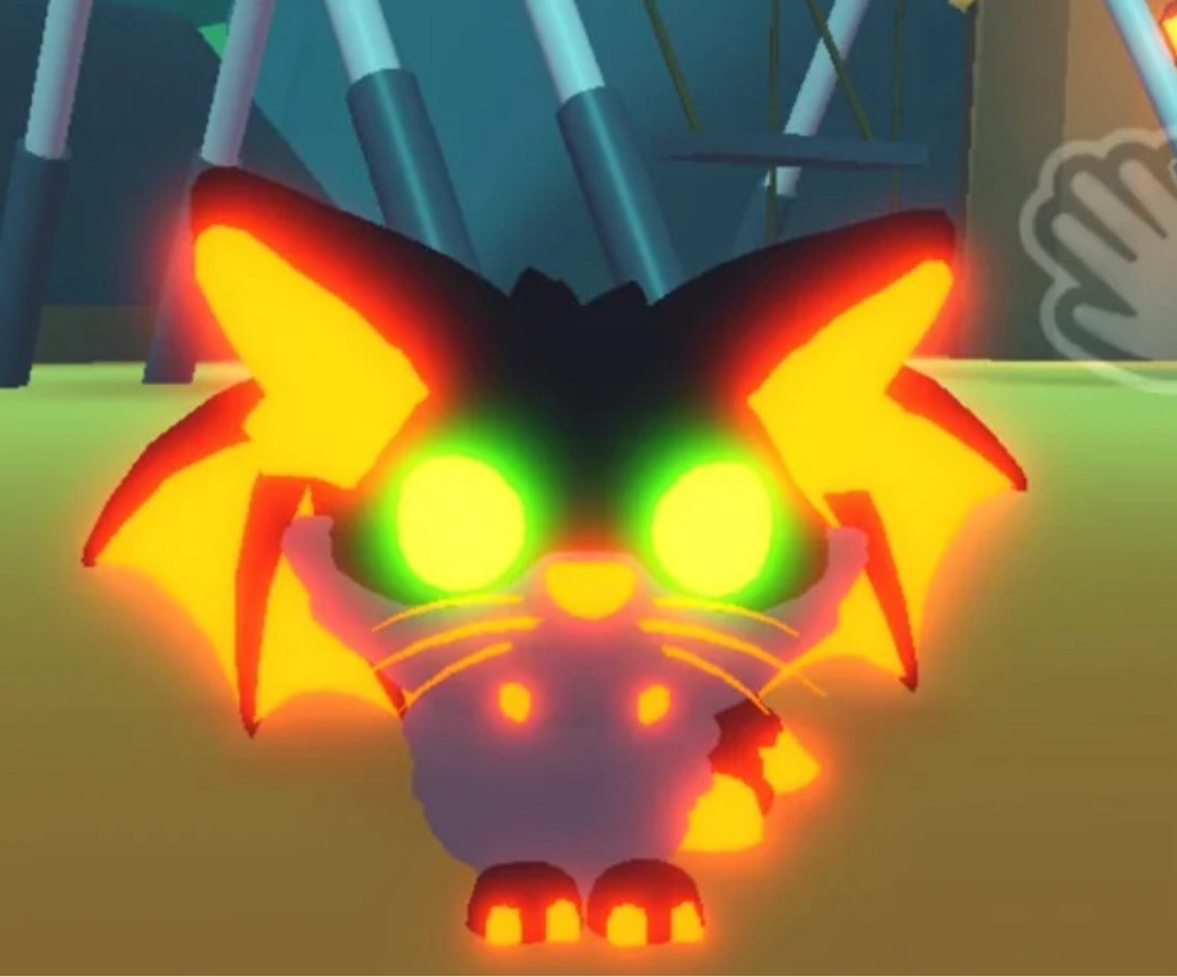 Adopt me ~(Trading Kitty bat)~ Neon and Rideble, Video Gaming, Gaming ...