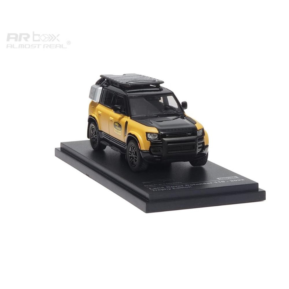 AR Box 1/64 Scale Land Rover Defender 110 Black-Hood Trophy Die-cast ...