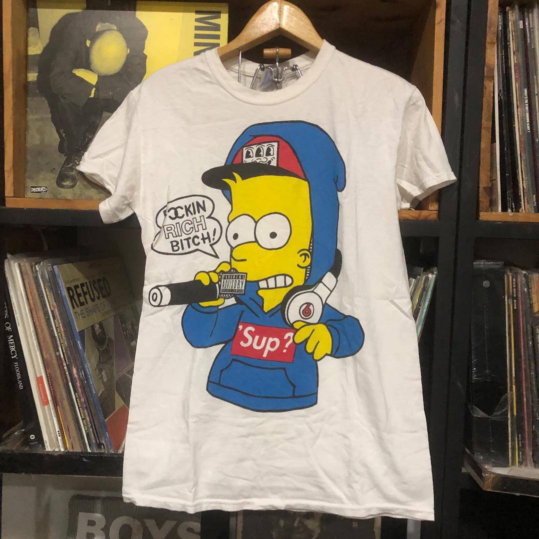 BART SIMPSON SUPREME OBEY parody, Men's Fashion, Activewear on Carousell