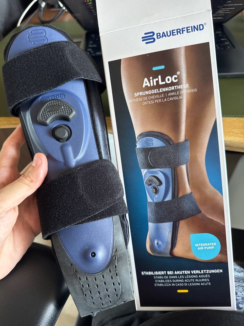 Bauerfeind AirLoc Ankle Orthosis Brace, Health & Nutrition, Braces ...