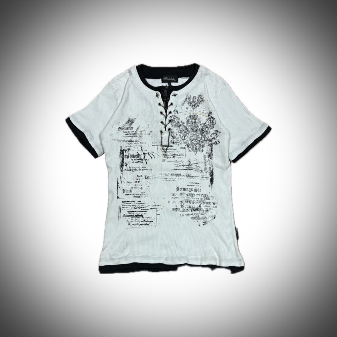 BERNING SHO Lace Chain Thermal Poem Tee like beaumont carr hysteric ...