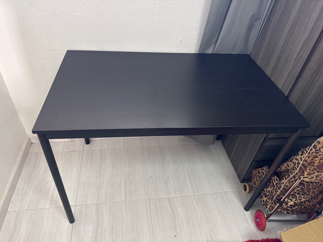 Black Study Table, Furniture & Home Living, Furniture, Tables & Sets on ...