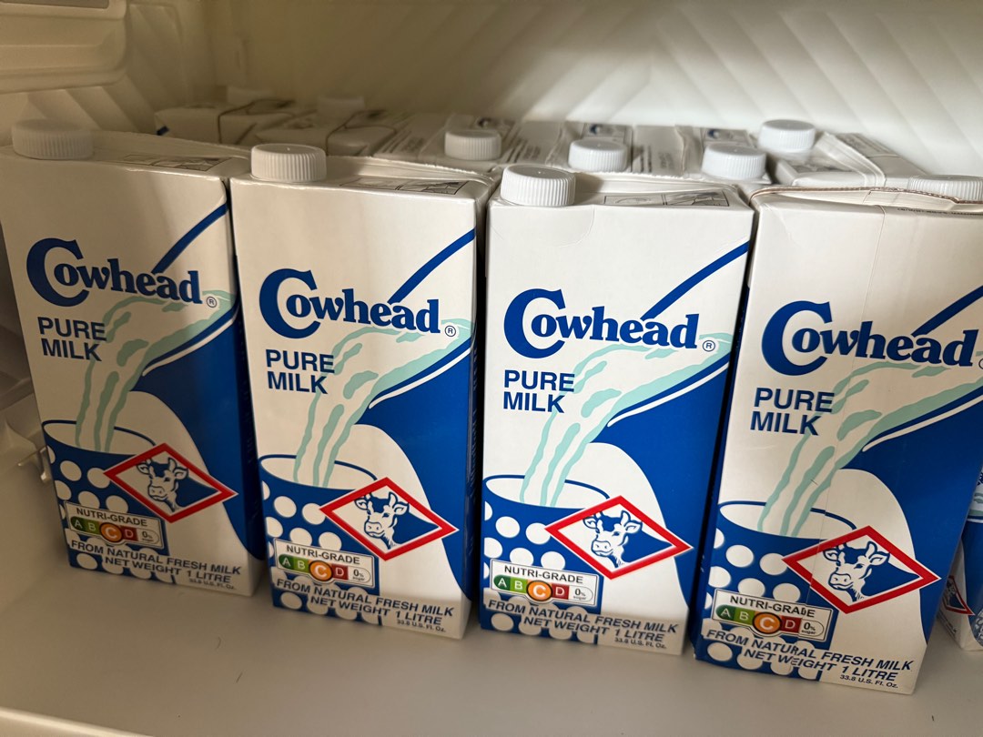(Carton) 12 x Cowhead UHT Pure Milk 1 Liter, Food & Drinks, Beverages ...