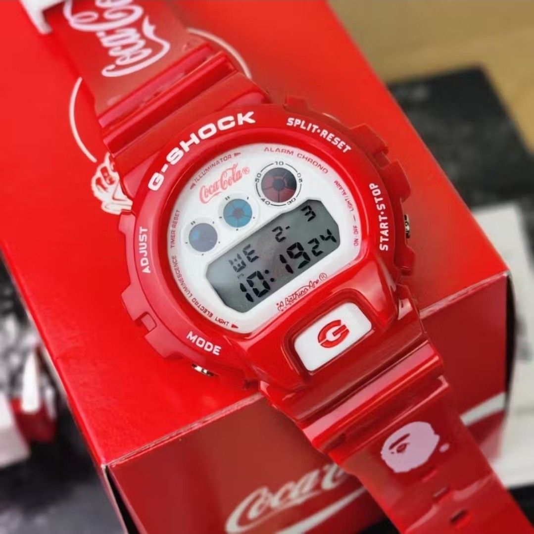 💫Casio Gshock💫G-Shock DW-6900 DW6900 A Bathing Ape x Coca-Cola Watch ...
