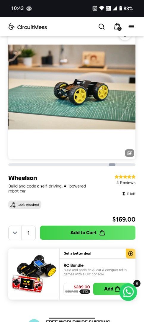 CircuitMess Wheelson - Build & Code Autonomous Vehicle, Hobbies & Toys, Toys & Games on Carousell