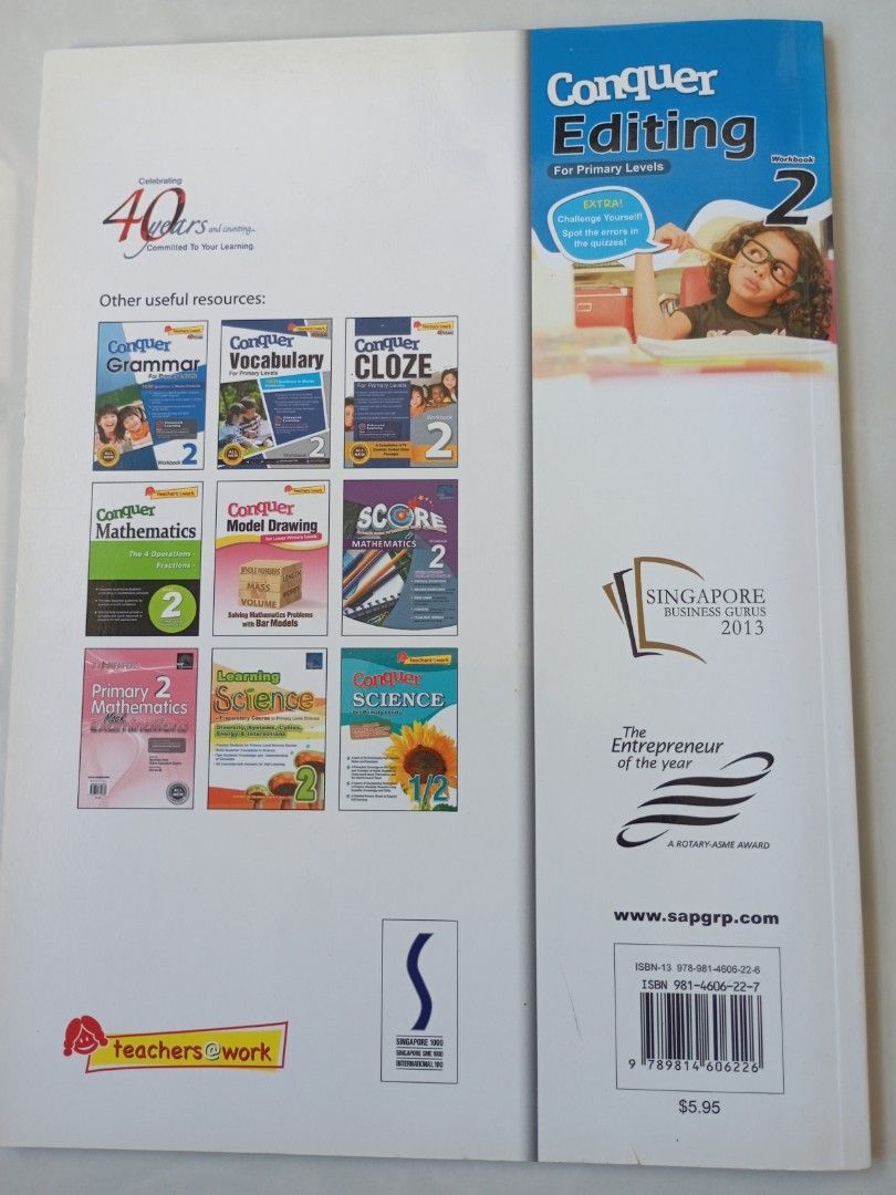 Conquer Editing Workbook 2 - Primary Levels, Hobbies & Toys, Books & Magazines, Assessment Books ...