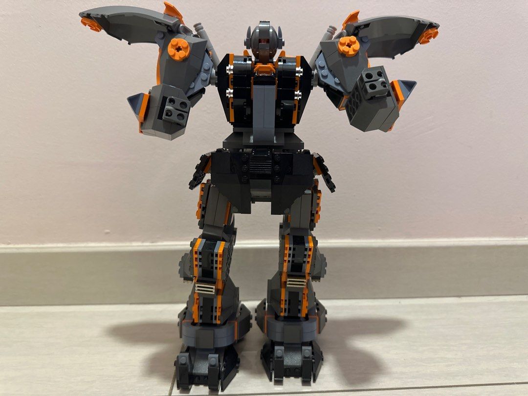 Custom LEGO Mech - Grey and Orange, Hobbies & Toys, Toys & Games on ...