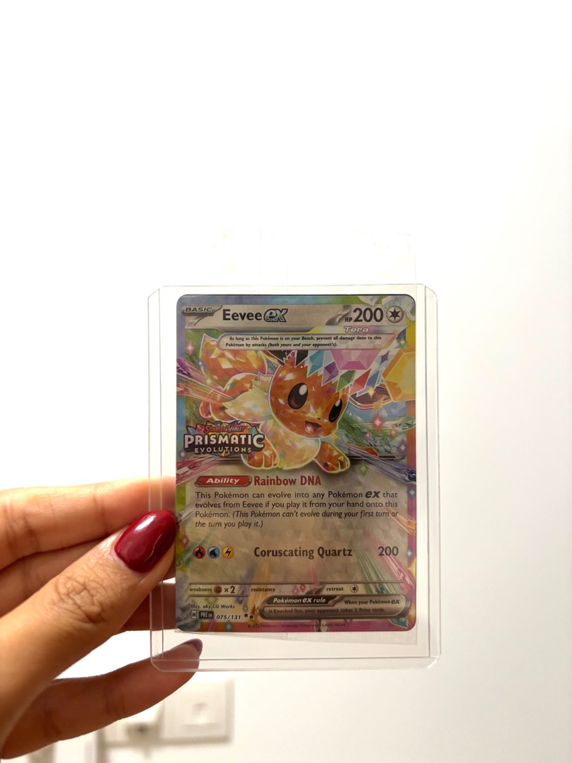 Eevee EX Prismatic Pokemon Card Stamped, Hobbies & Toys, Toys & Games ...