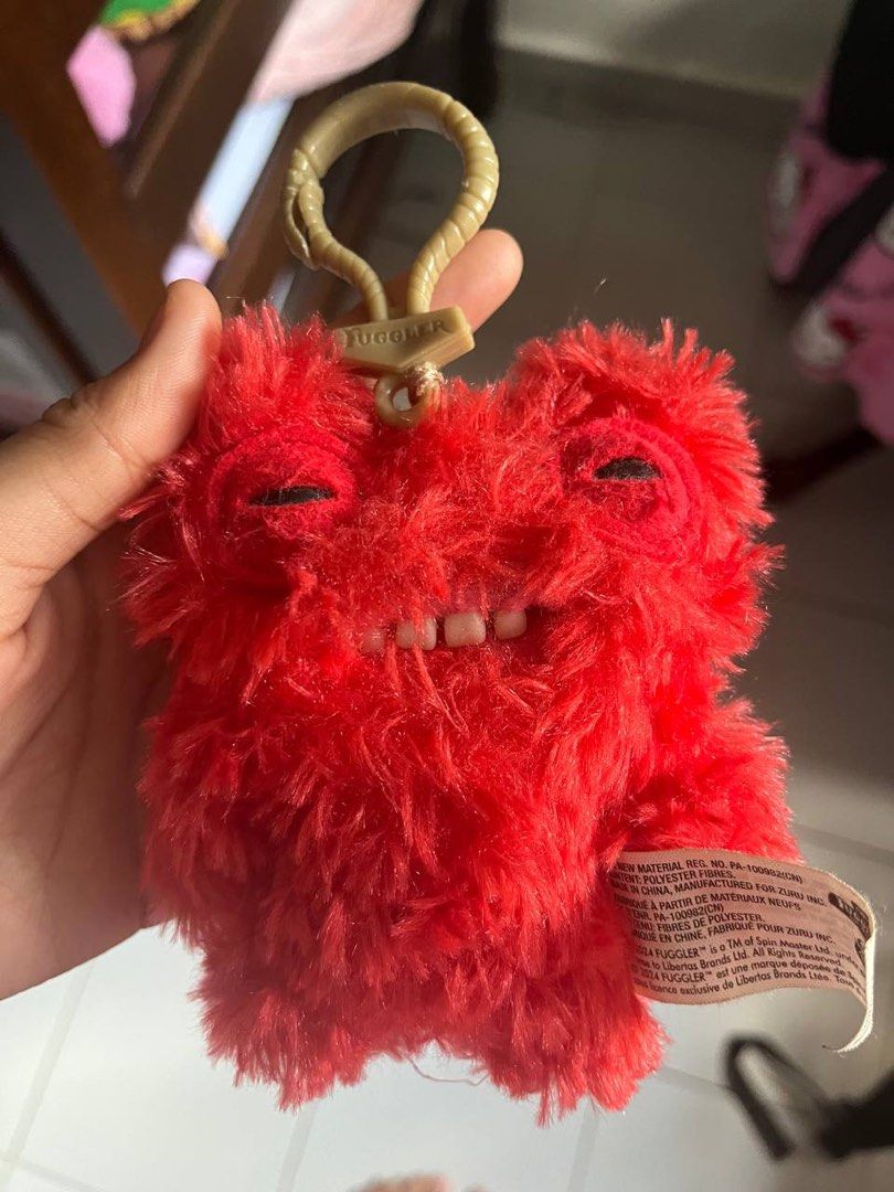 Fuggler Red Monster Plush Keychain, Hobbies & Toys, Toys & Games on ...